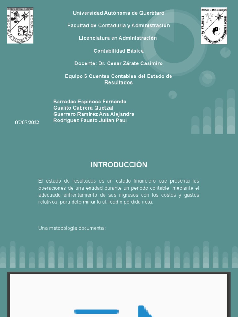 Análisis de las principales cuentas del estado de resultados según la normativa contable ...