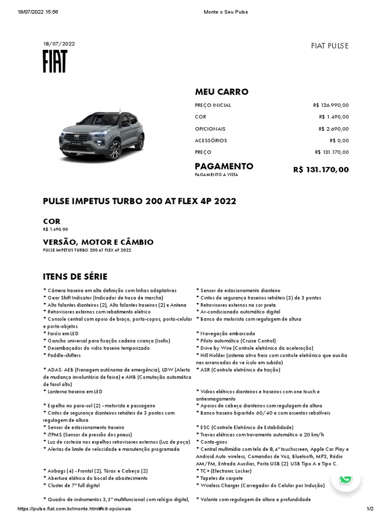 Pulse Impetus - Cinza Strato . | PDF | Veículos | Veículo motorizado