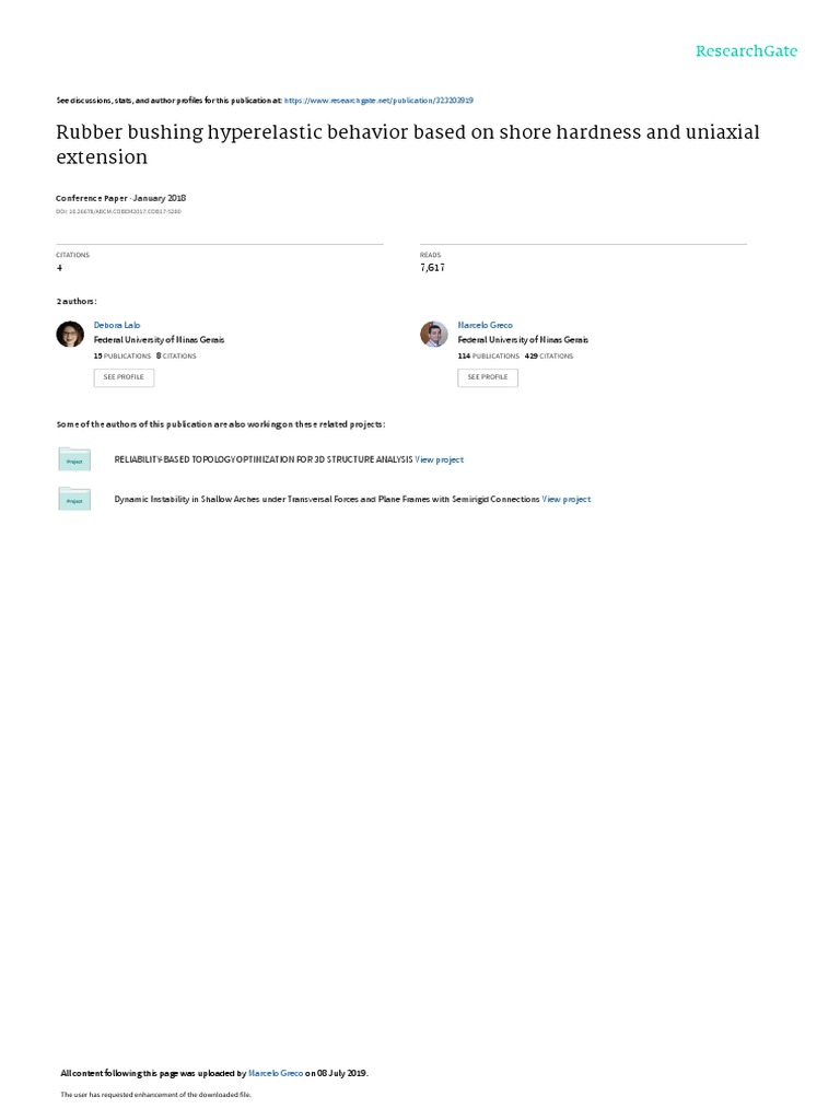 Mooney-Rivlin Model With Two Coefficients | PDF | Elasticity (Physics ...