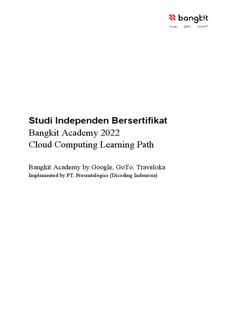 Bangkit 2022 SIB Doc - Cloud Computing LP | PDF