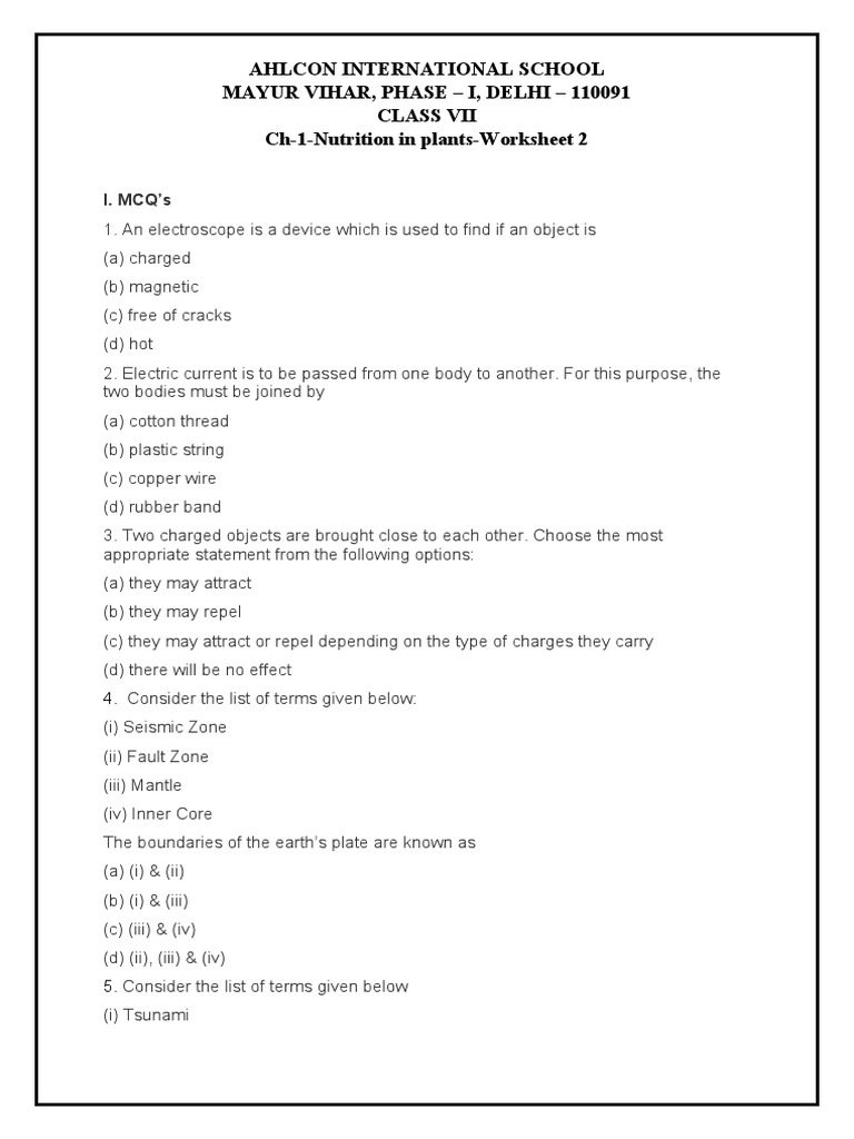 Some Natural Phenomenon Worksheet 2 | PDF