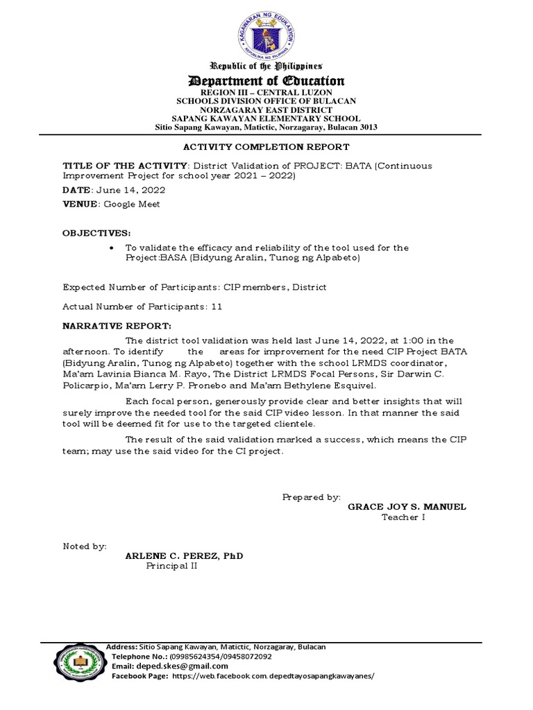 CIP Tool Validation Report for Project BATA | PDF | World Wide Web ...
