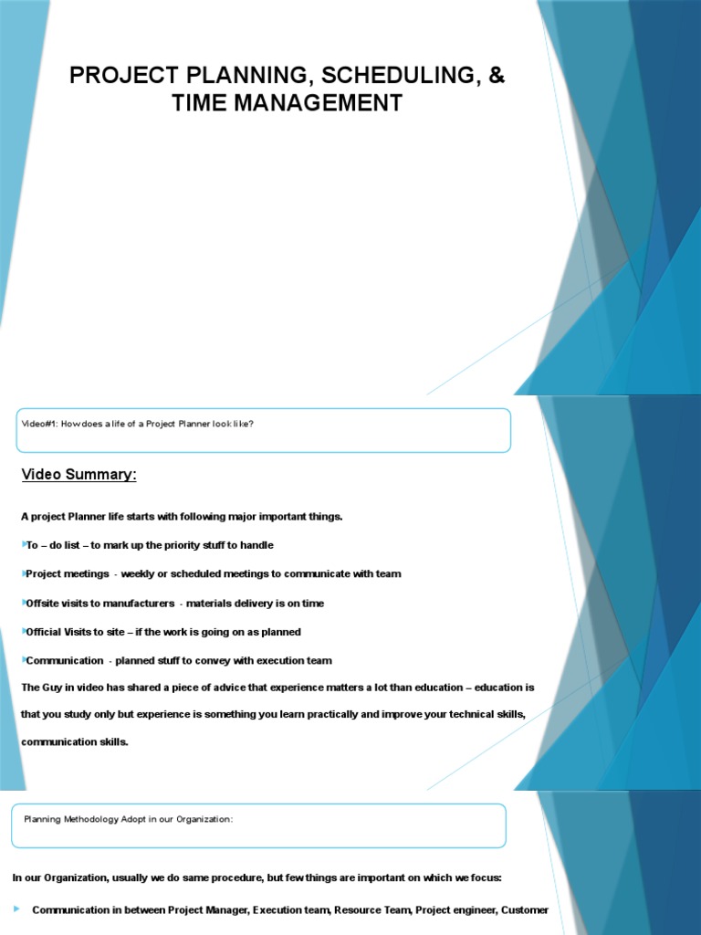 Project Planning, Scheduling, & Time Management | Download Free PDF ...