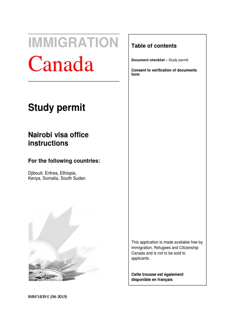 study permit instruction | PDF | Travel Visa | Passport