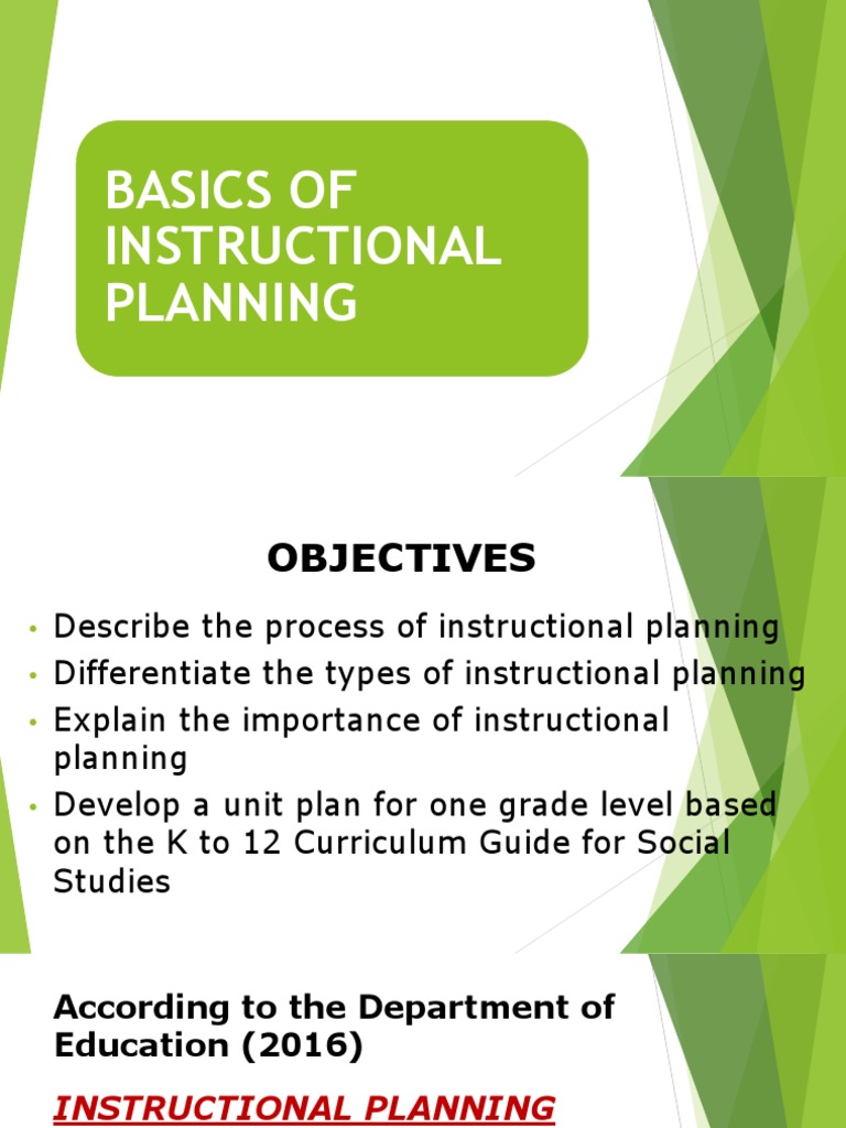 PPT4 Basics of Instructional Planning | Download Free PDF | Curriculum ...