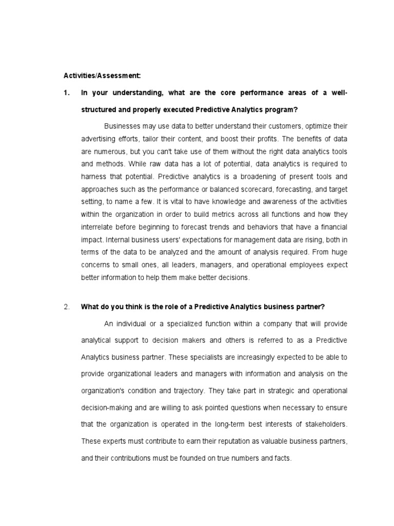 The Predictive Analytics Model | PDF | Analytics | Predictive Analytics