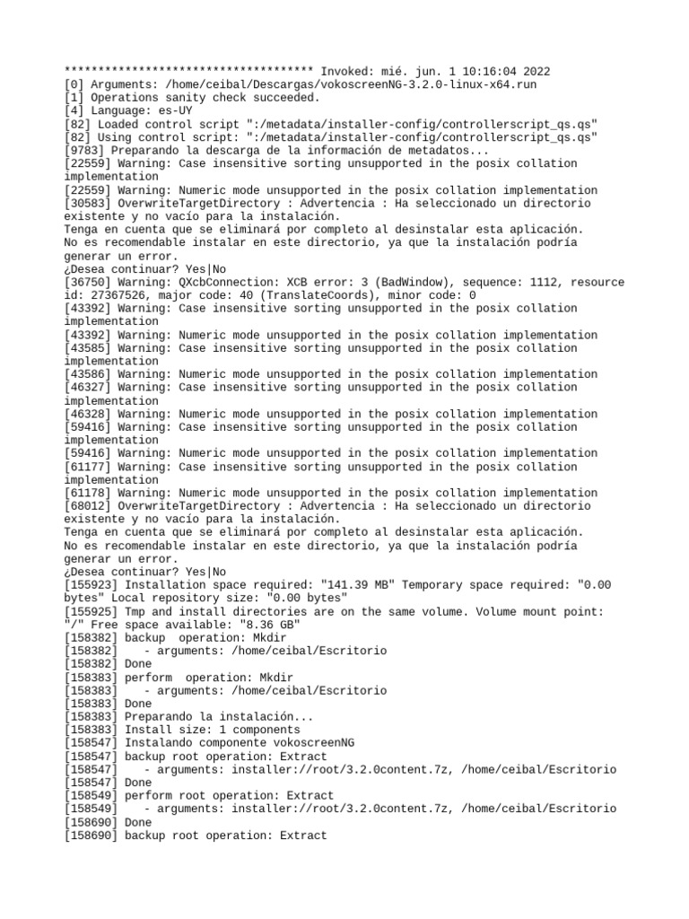 Installation Log | PDF | Computer Data | System Software