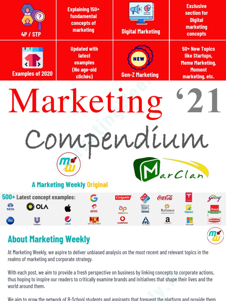 MarClan Marketing Compendium 2021 | PDF | Pricing | Market Segmentation