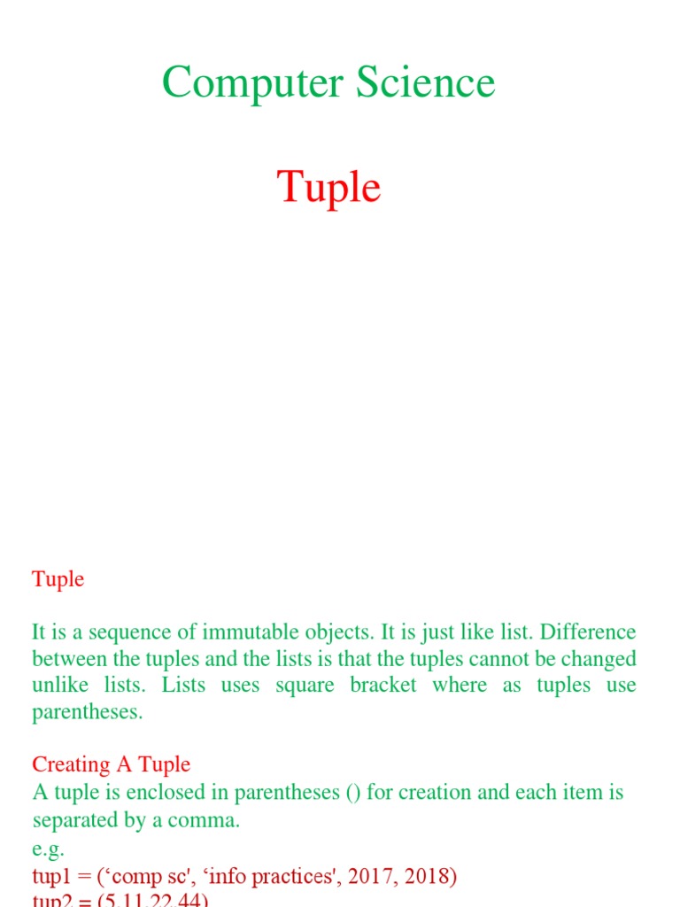 Computer Science Tuple Download Free Pdf Bracket Mathematics