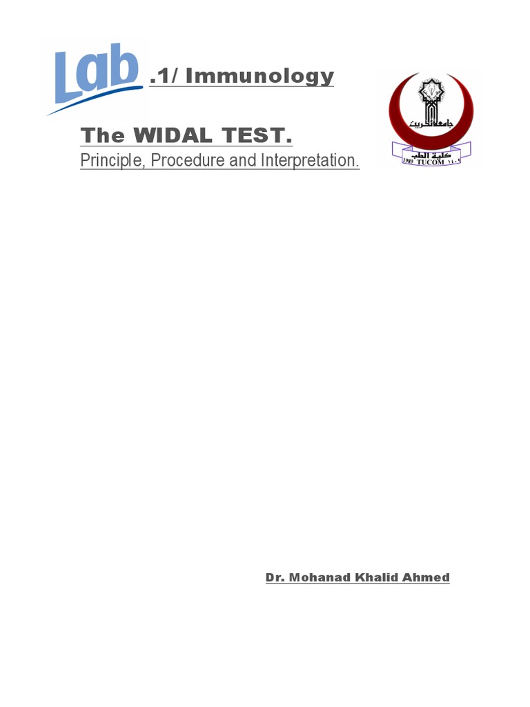Widal Test: A Guide for Clinicians | PDF | Microbiology | Public Health