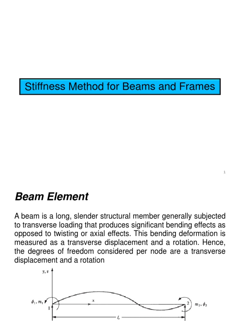 Lecture 4 Stiffness Method Beam and Frame | PDF