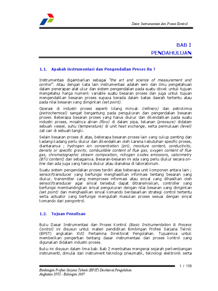 Buku BPST 2007 Dasar Dasar Instrumentasi | PDF