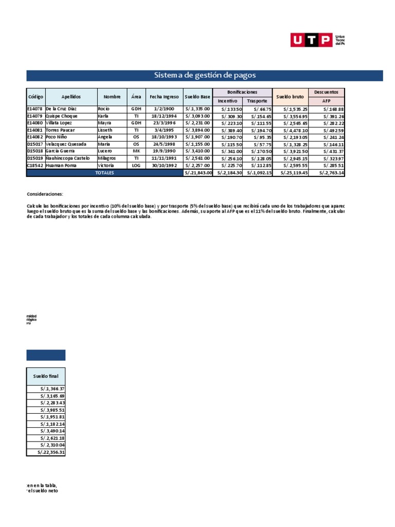 Semana 4 - Excel - Excel para La Tarea | PDF