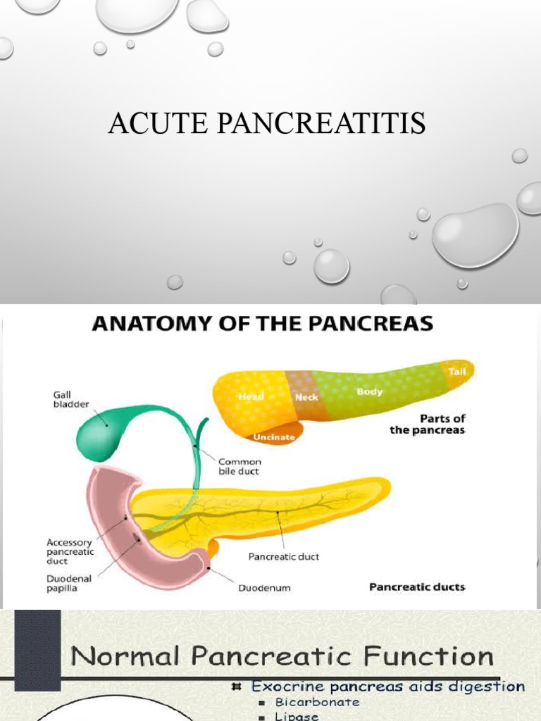Acute Pancreatitis New | PDF | Pancreas | Diseases And Disorders