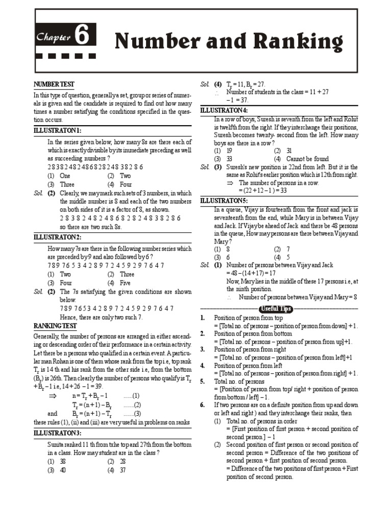 6. Number and Ranking | PDF | Information Science | Numbers