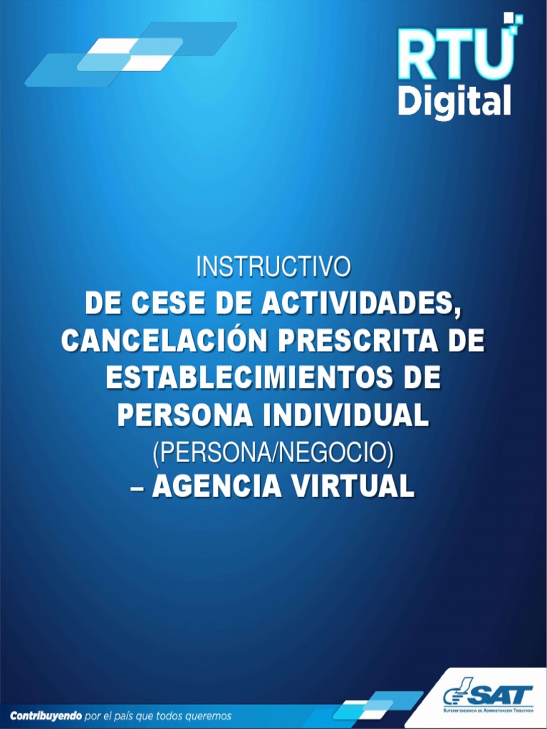 Cese de Actividades: Instructivo SAT | PDF