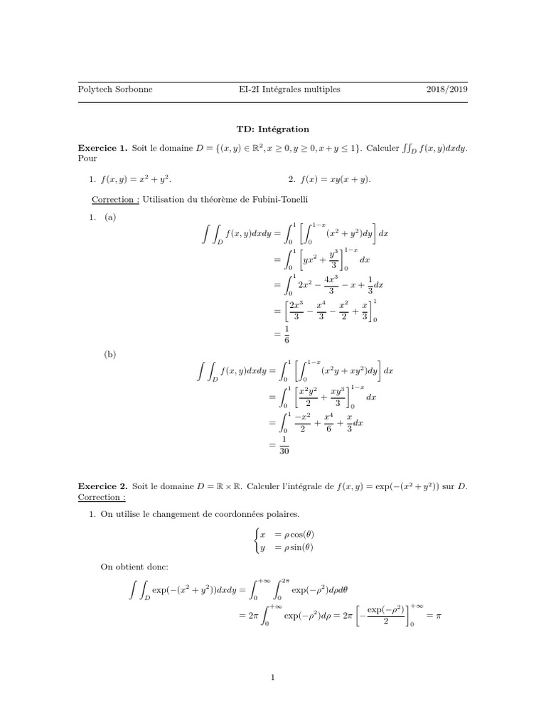 TD1 Correction | PDF | Sphère | Mathématiques