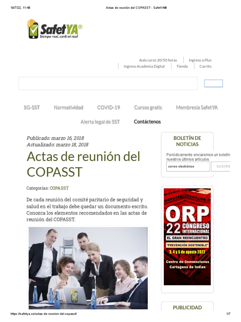 Actas de Reunión Del COPASST | PDF | Quórum