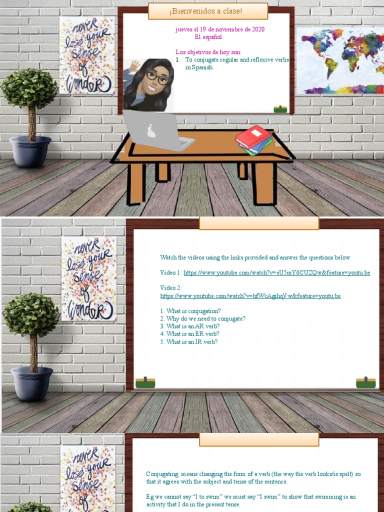 Form 2 Spanish - Present Tense | PDF | Grammatical Conjugation | Verb