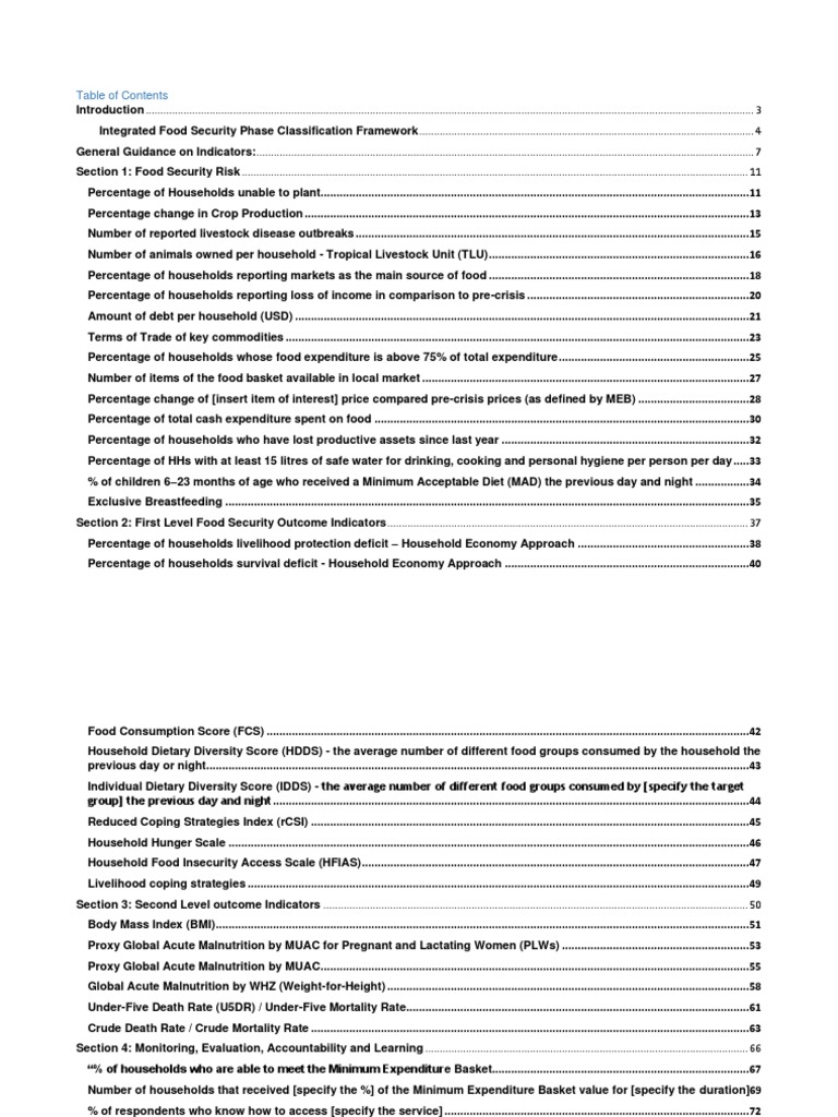 FSL Indicator - Handbook - 17.03.2020 | Descargar gratis PDF | Food ...