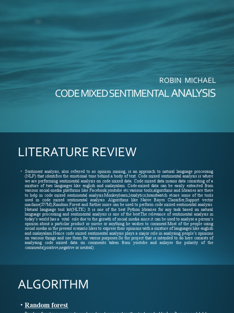 Code Mixed Sentimental Analysis Pdf Statistical Classification Computational Neuroscience