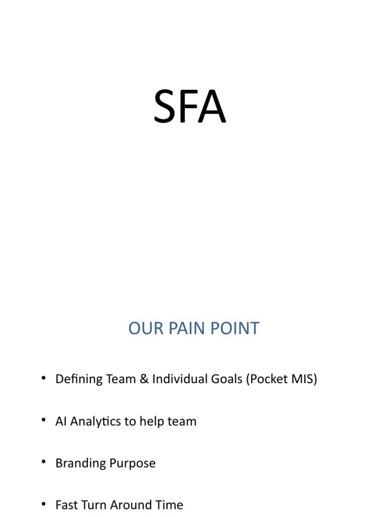 Sfa&Dms Amrit | PDF