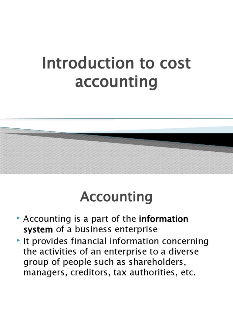 Introduction To Cost Accounting | PDF | Cost Accounting | Accounting