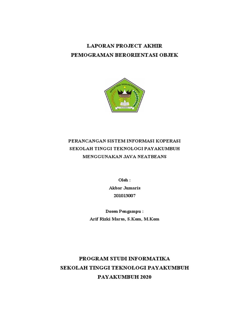 Laporan Project Akhir (Pbo) | PDF