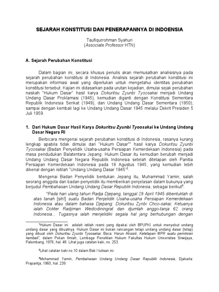 Sejarah Konstitusi | PDF