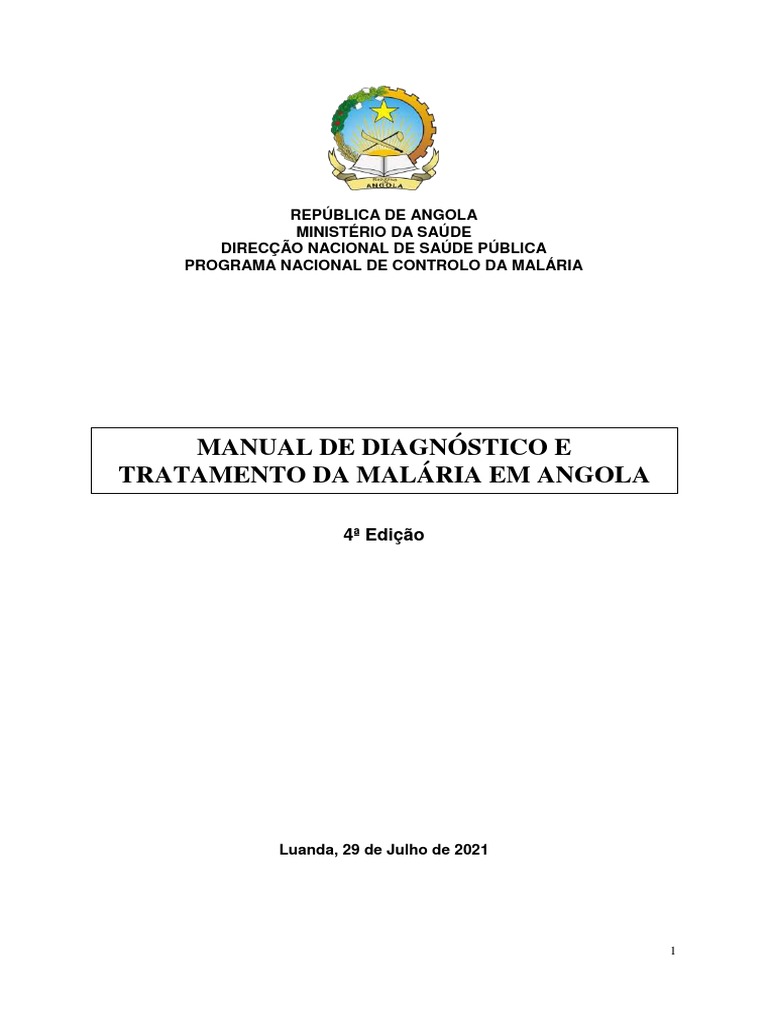Manual - Tratamento - Malária - PNCM (v29.07.21) - Compactado | PDF | Malária | Especialidades ...