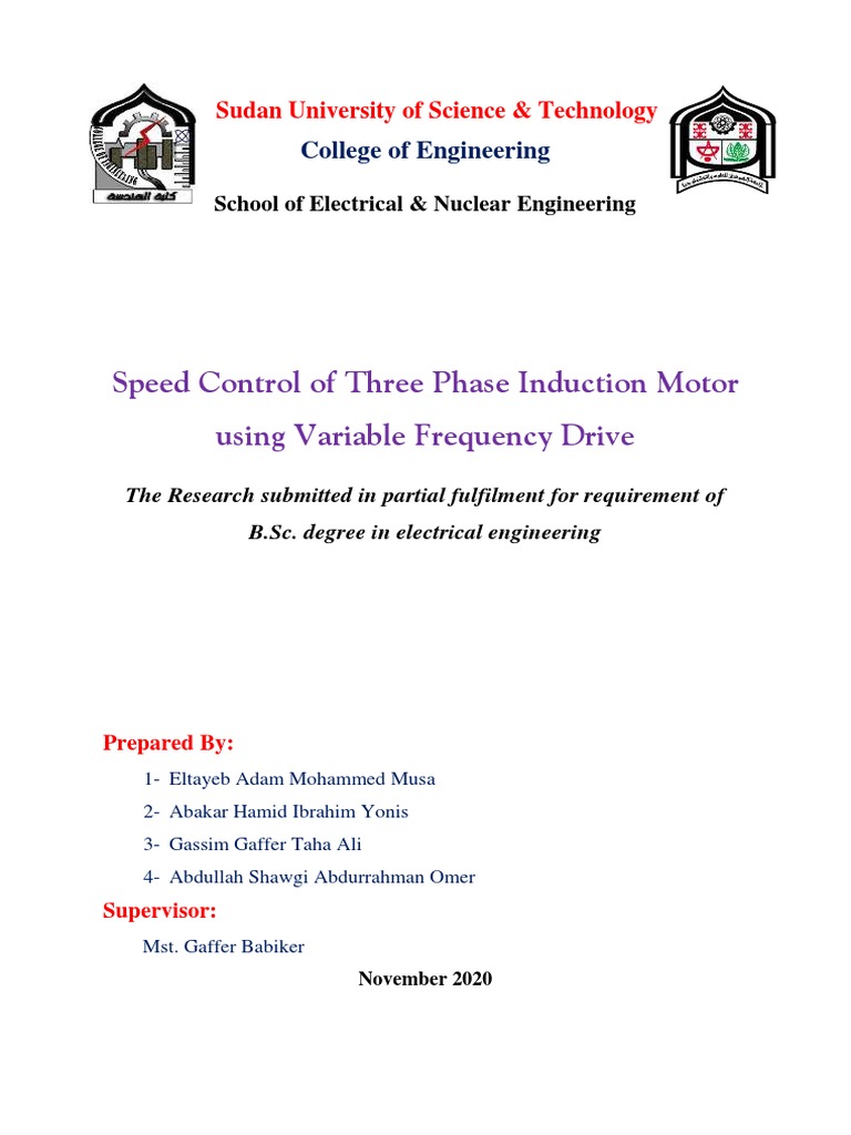 Speed Control of Three Phase Induction Motor Using Variable Frequency ...