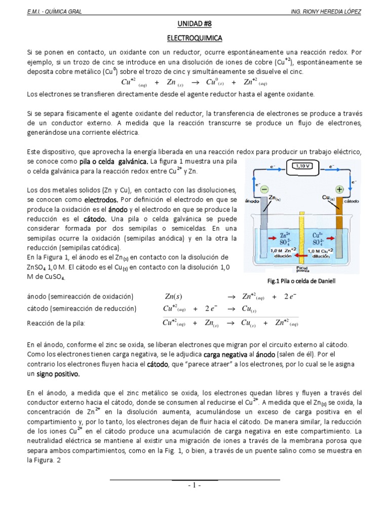 Introducción A Electroquimica | PDF | Electrodo | Redox
