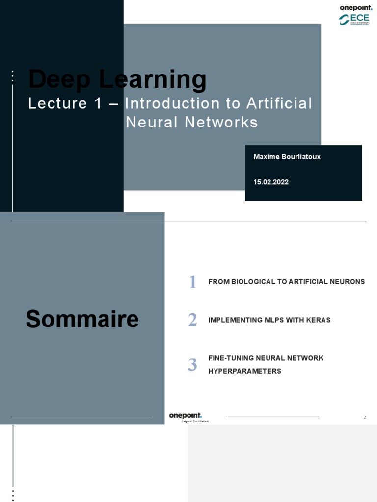 Cours 1 - Intro To Deep Learning | PDF | Machine Learning | Computer ...