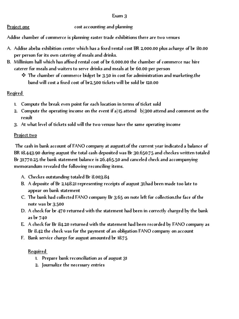 Exam 3 Coc Level 3 | PDF | Fee | Payroll