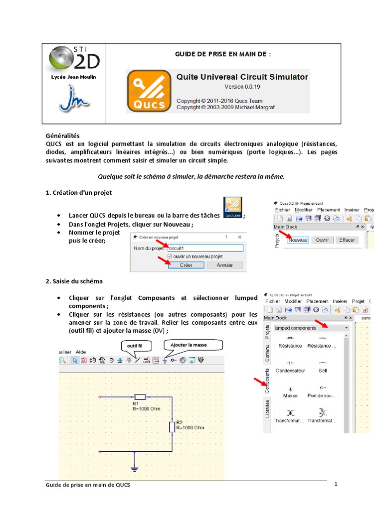 Prise en Main Qucs | PDF | Amplificateur électronique | Électronique
