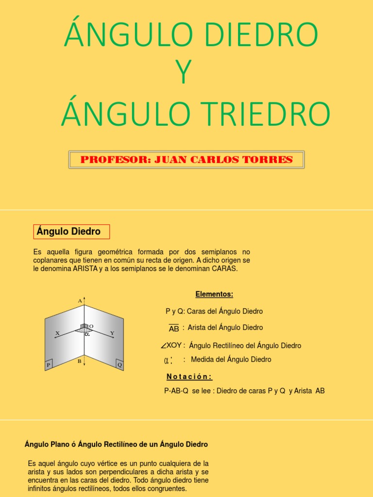 26 Ángulo Diedro y Ángulo Triedro | PDF | Ángulo | Perpendicular