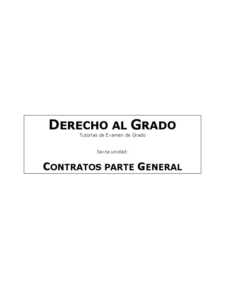 Contratos Parte General | PDF | Conceptos legales | Derecho contractual