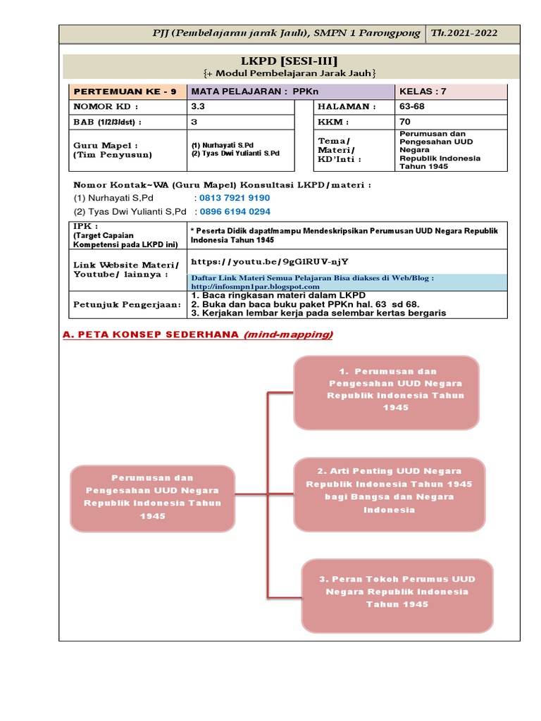02 LKPD Ppkn-7 (Sesi III Pert.9) | PDF