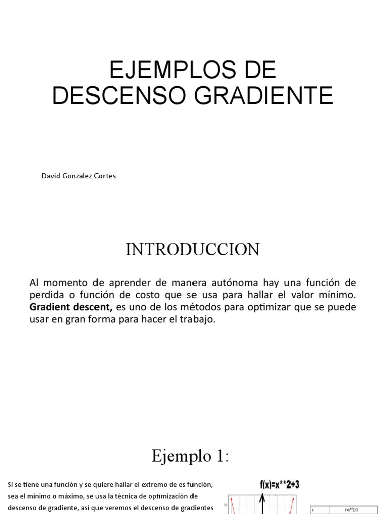 Ejemplos de Descenso de Gradiente | PDF | Ecuaciones | Optimización ...