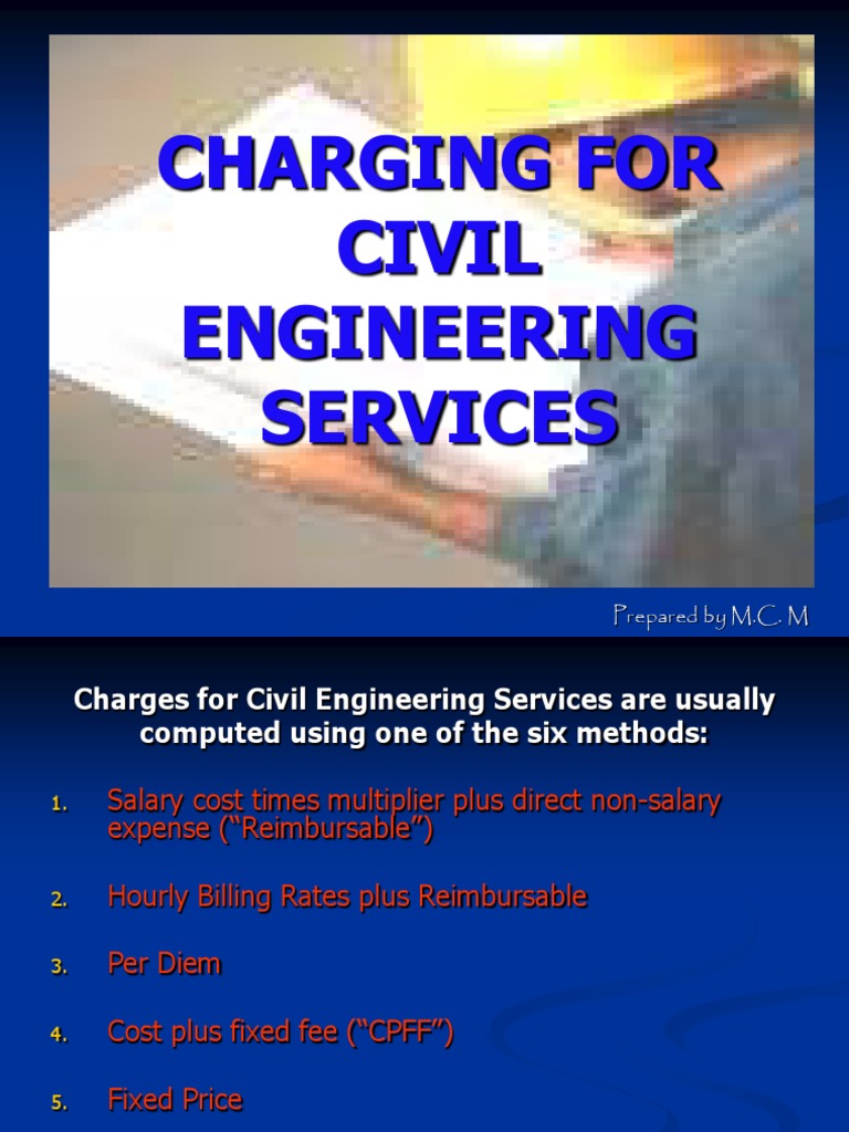 Charging For Civil Engineering Services | PDF | Salary | Cost