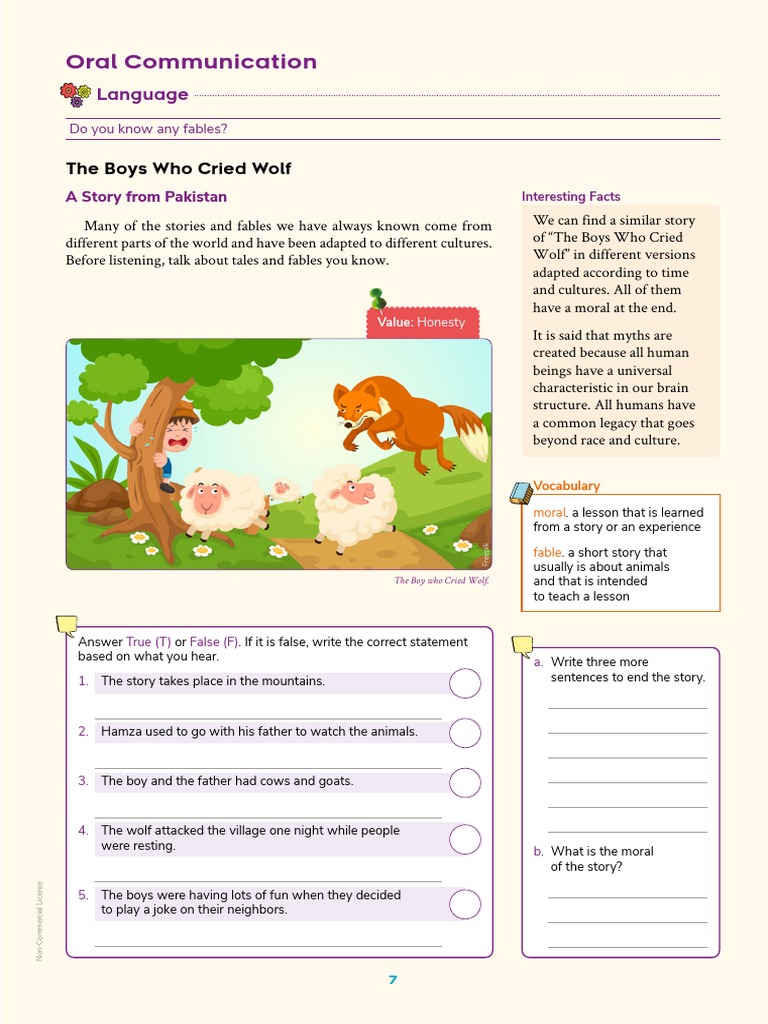 The Boys Who Cried Wolf: A Fable Analysis | PDF | Fable