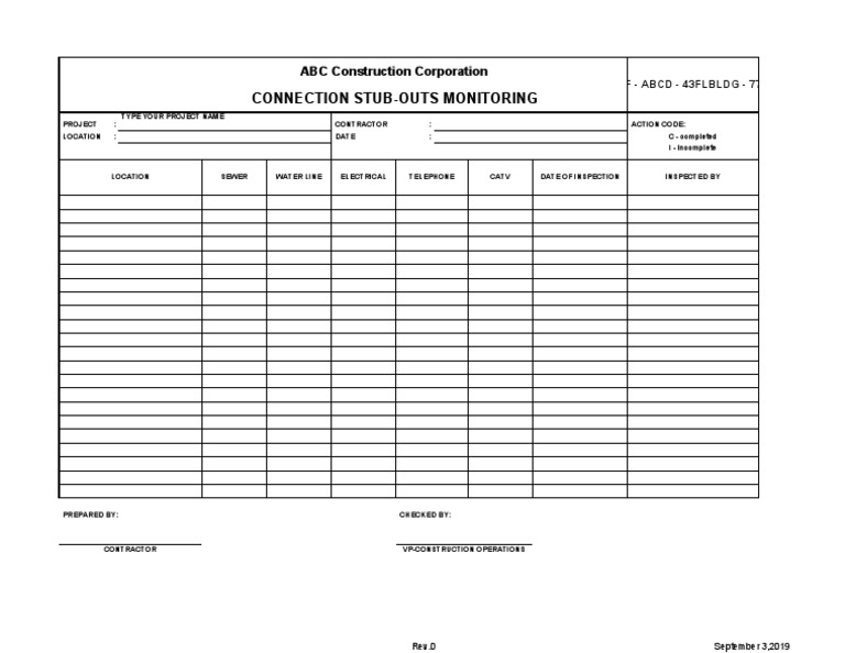 77-Connection Stub-Outs Monitoring | PDF