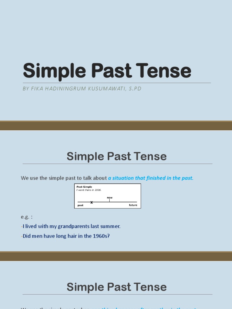 Materi Simple Past Tense | PDF | Verb | Grammatical Tense