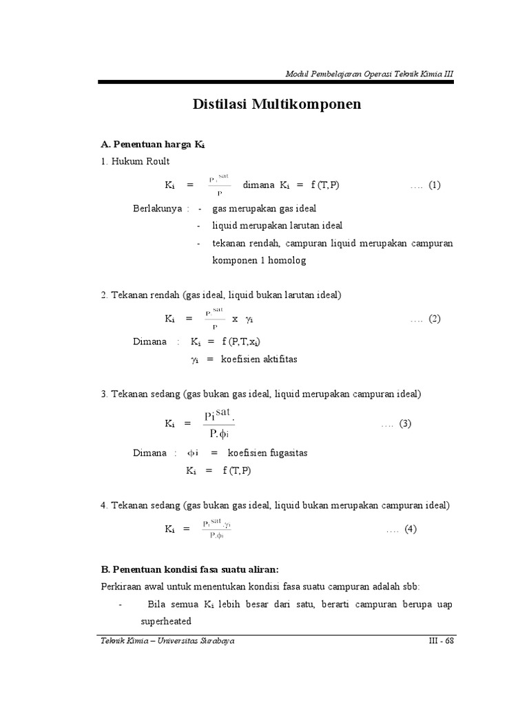 Distilasi Multikomponen Part 3 | PDF