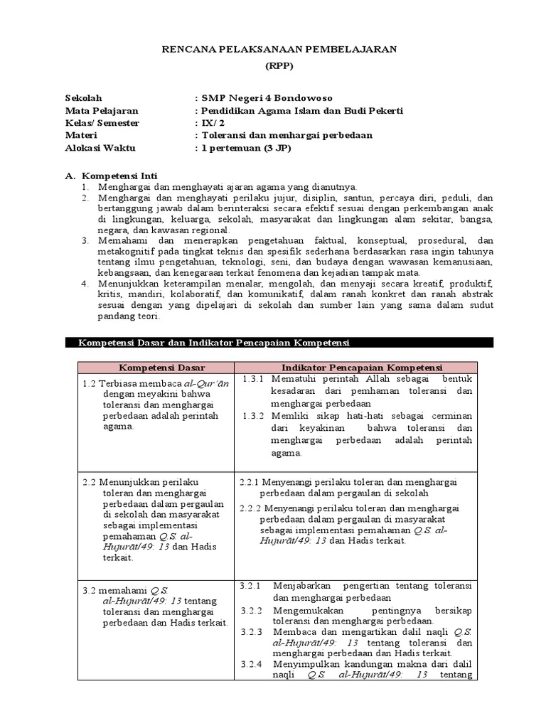 Toleransi Dan Tasamuh | PDF