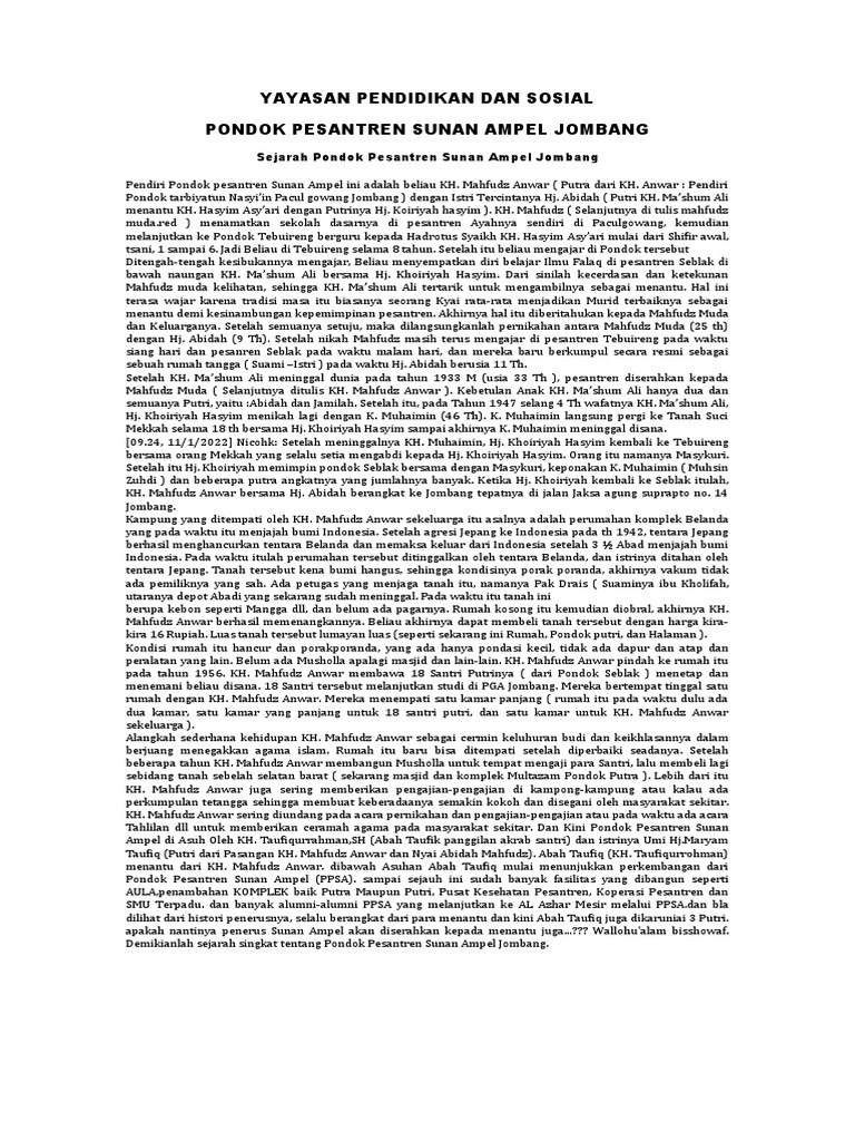 Profil Ma Terpadu Sunan Ampel Jombang | PDF