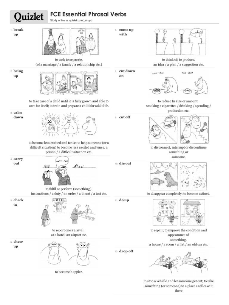 Phrasal Verbs Illustrated Guide | PDF