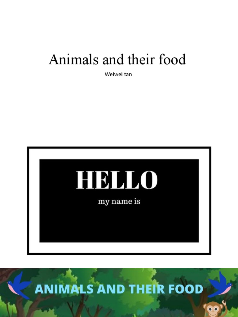 Animals and Their Food | PDF | Science & Mathematics
