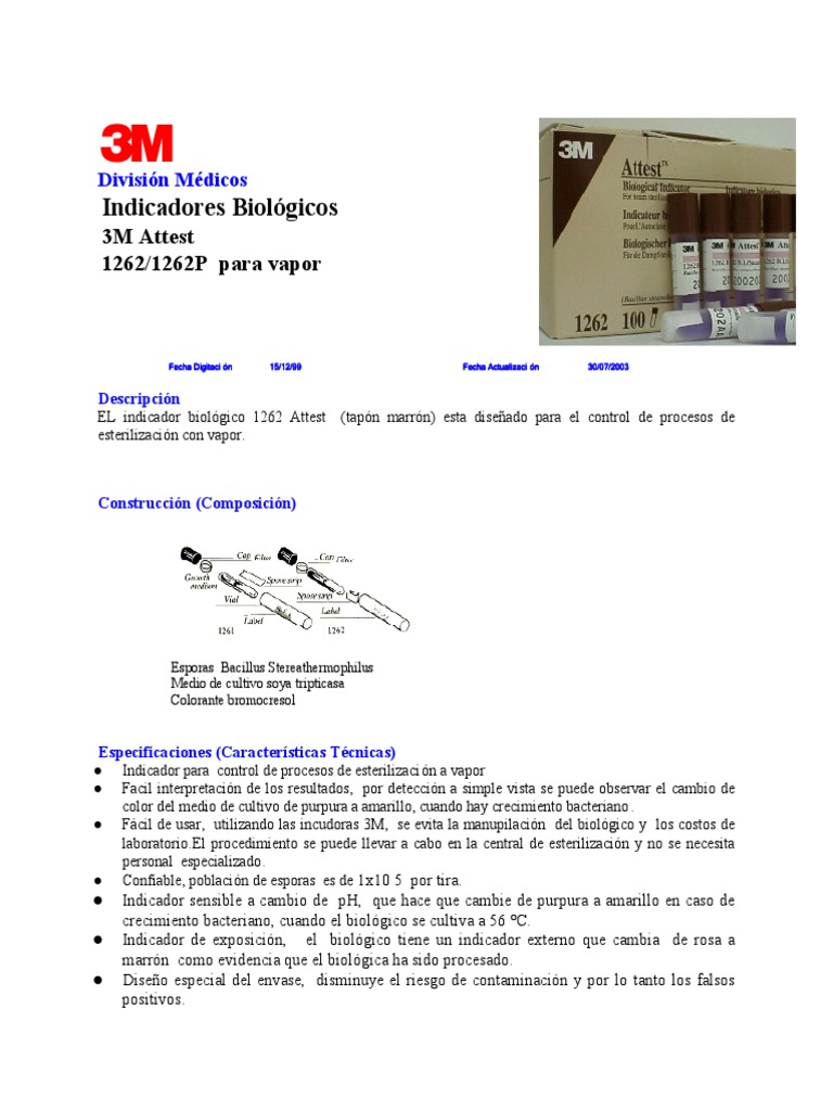 Indicador Biologico 3m Ref 1262 1262p | PDF