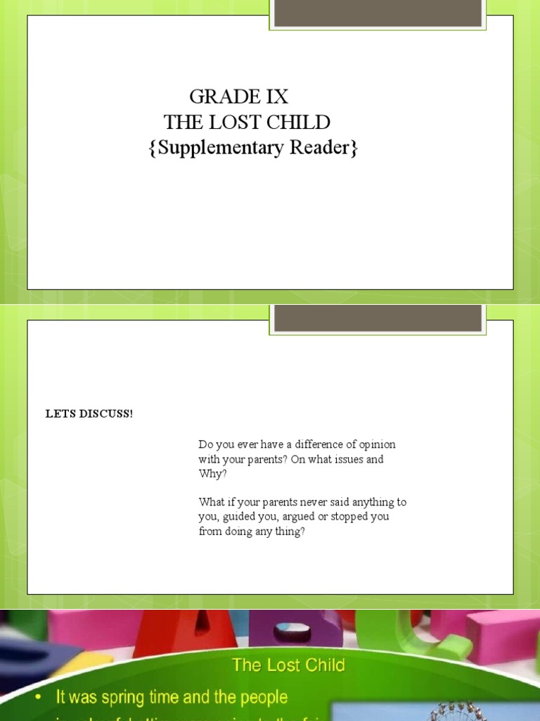 Chapter 1 The Lost Child PPT Moments Grade 9 | PDF | Language Arts ...